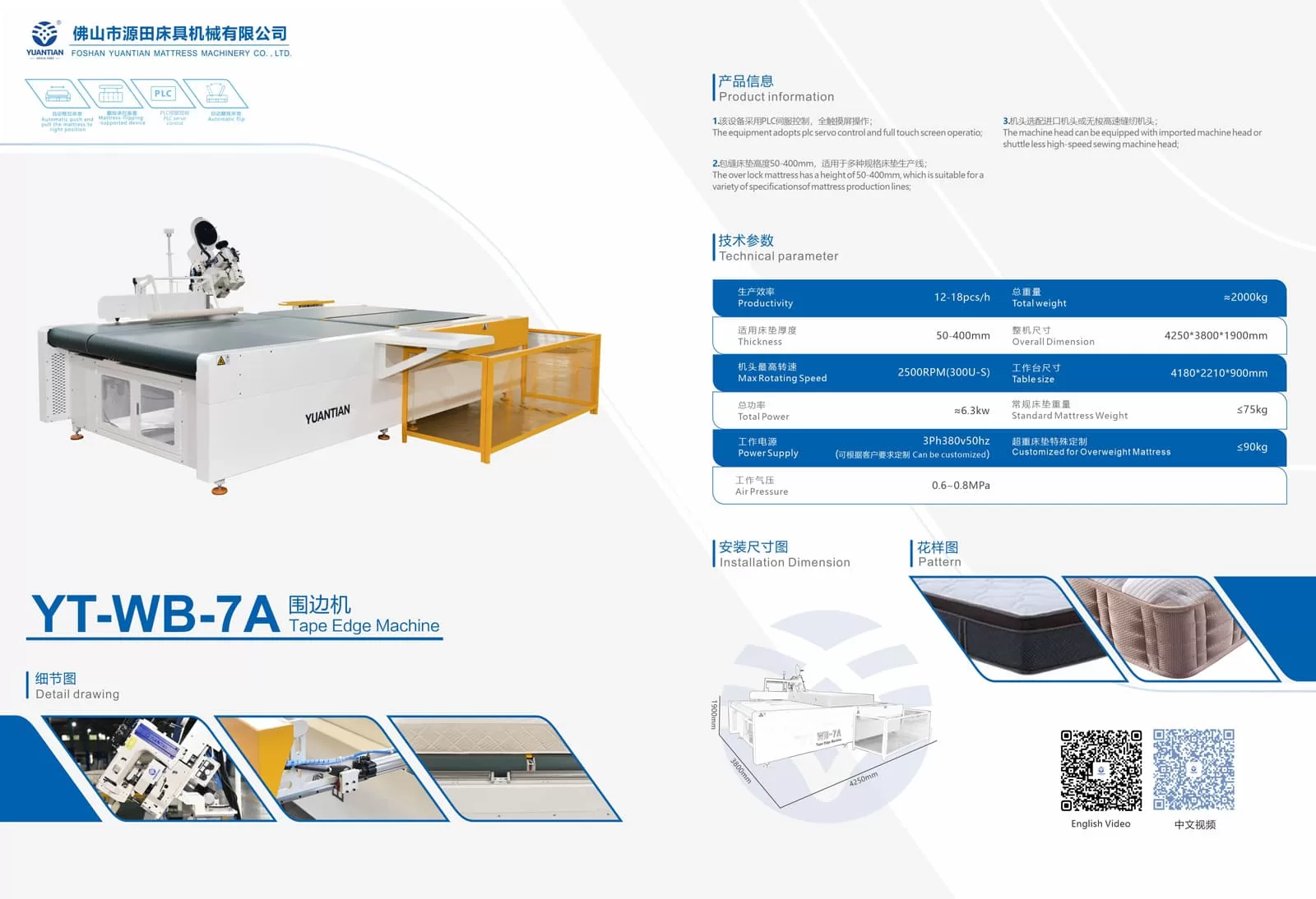 Mattress Machinery Manufacturing Expert - Yuantian